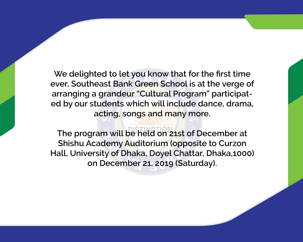 Cultural Program - Southeast Bank Green School